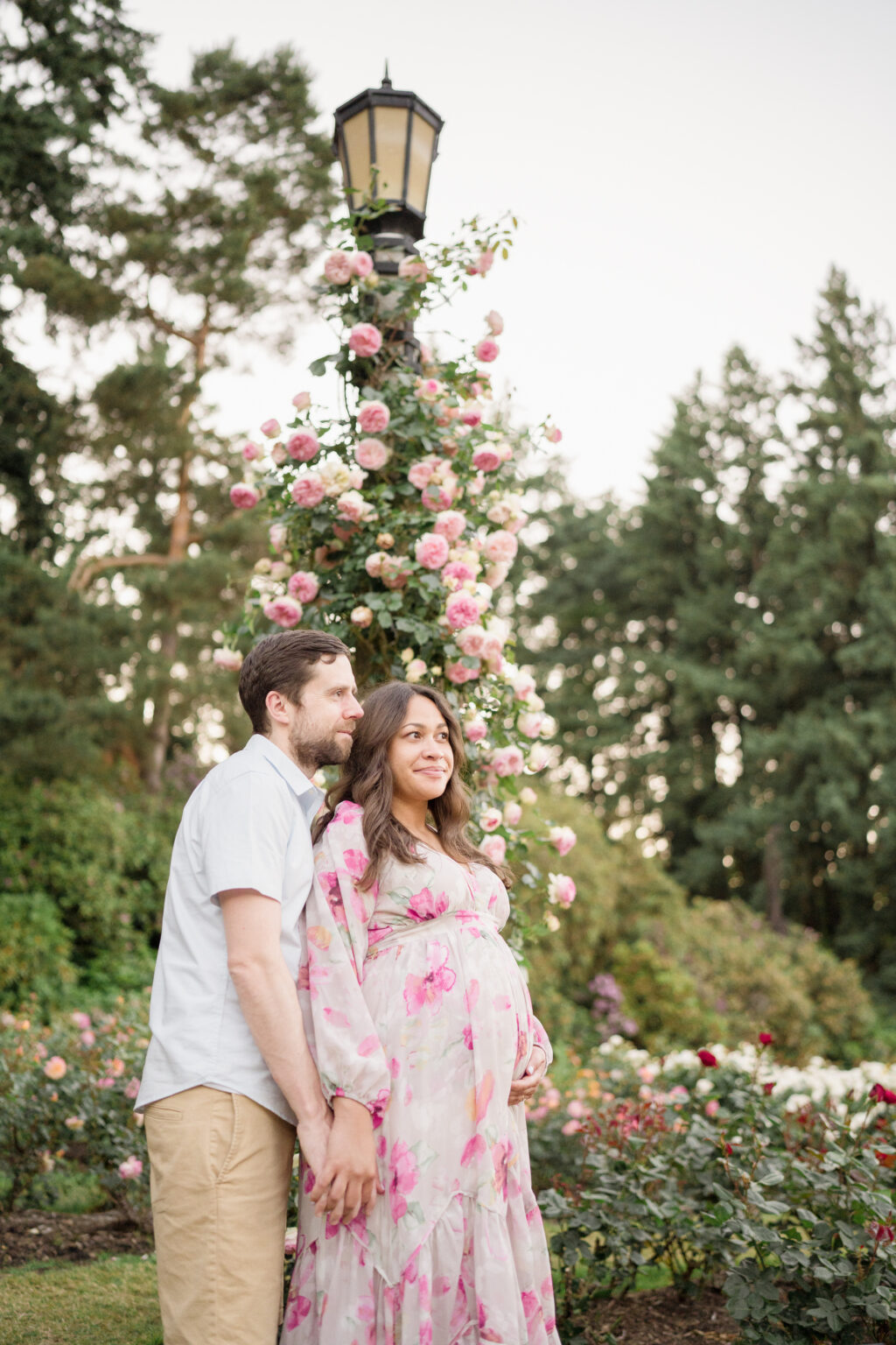 Rose Garden Pregnancy Announcement | Courtney Landrum